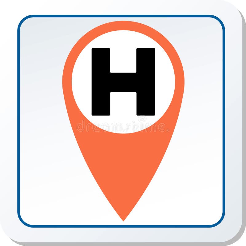 Hospital Navigation Icon Vector Illustration Graphical Representation ...