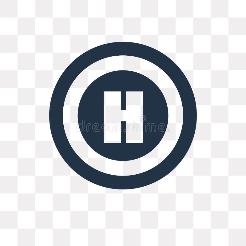 Helipad Vector Icon Isolated on Transparent Background, Helipad Stock ...