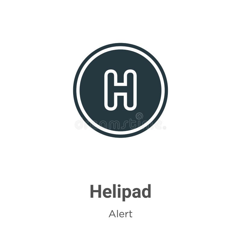 Helipad Icon Vector Sign And Symbol Isolated On White Background ...