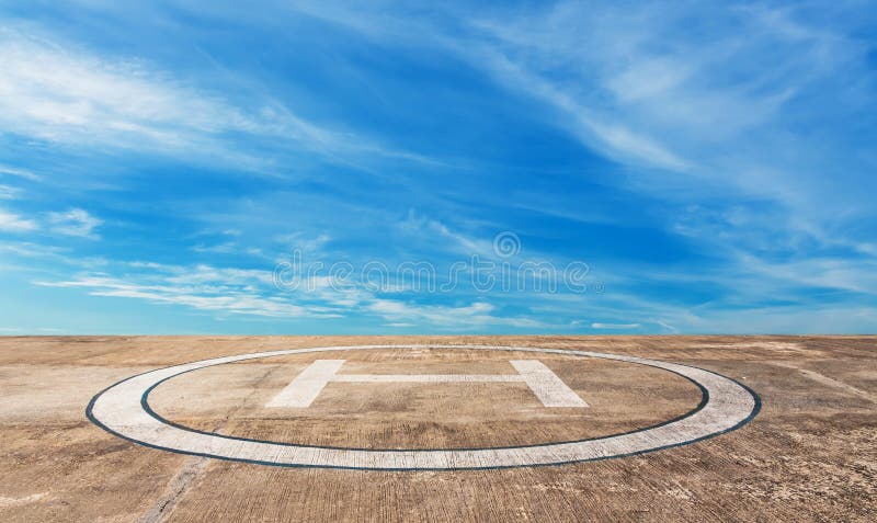 Heliport on High Rise Office Building Stock Photo - Image of heliport ...