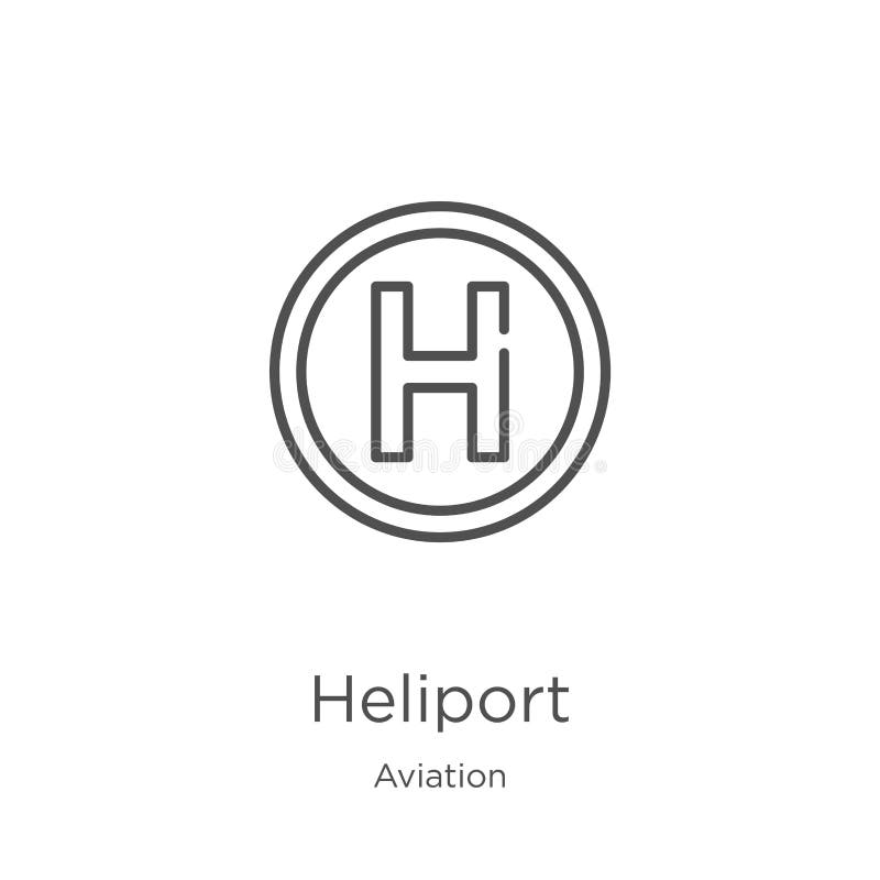 Heliport Icon Vector Sign and Symbol Isolated on White Background ...