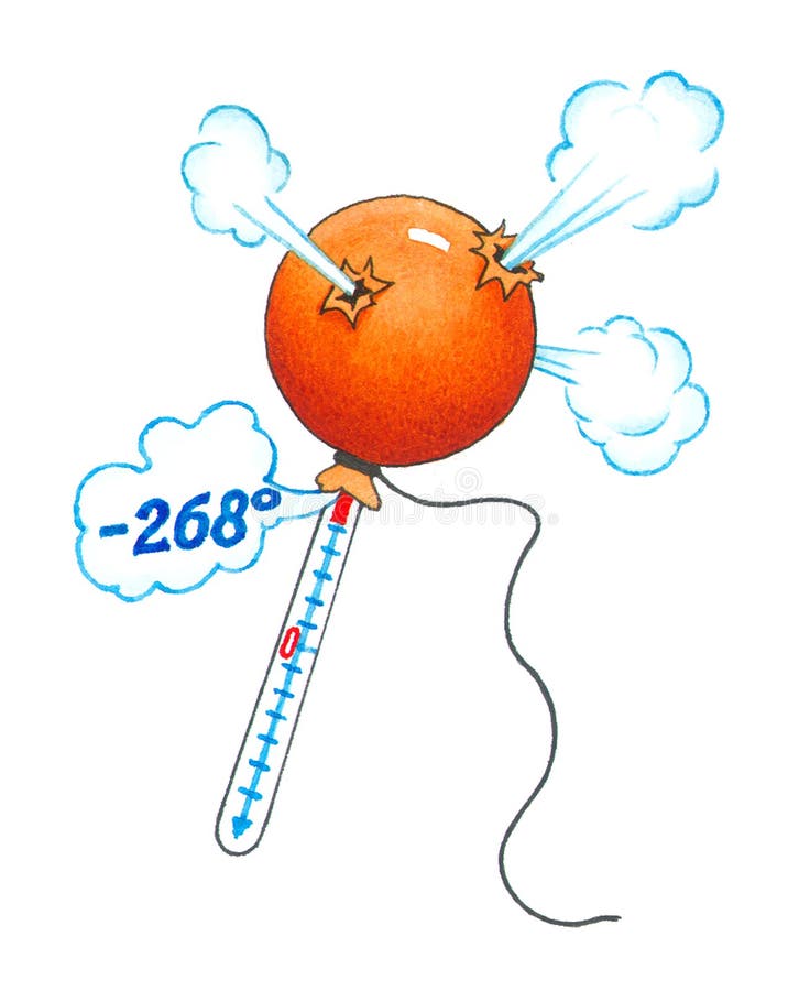 Molecules In A Hot Air Balloon Stock Illustration - Illustration of ...