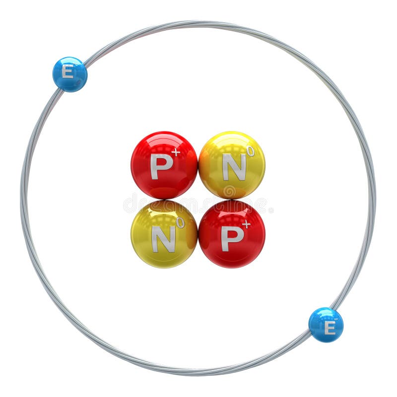 3d Helium Atom stock illustration. Illustration of network - 13768382