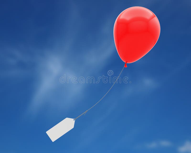 Helium balloon message stock illustration. Illustration of invitation ...