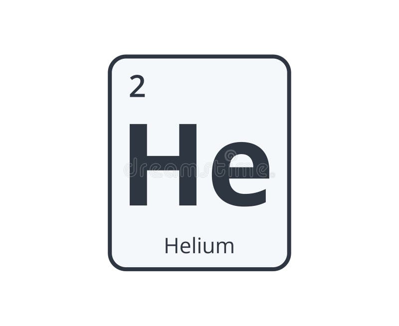 Helium Chemical Element Graphic for Science Designs. Stock Vector ...