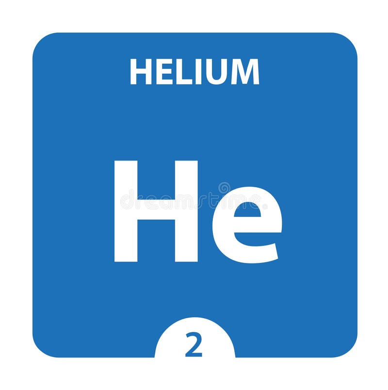 Helium Chemical 2 Element of Periodic Table. Molecule and Communication ...