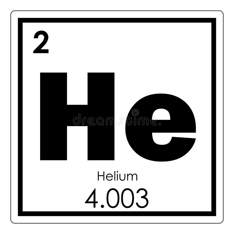 Helium Chemical 2 Element of Periodic Table. Molecule and Communication ...