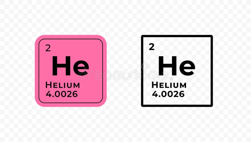 Helium, Chemical Element of the Periodic Table Vector Stock Vector ...