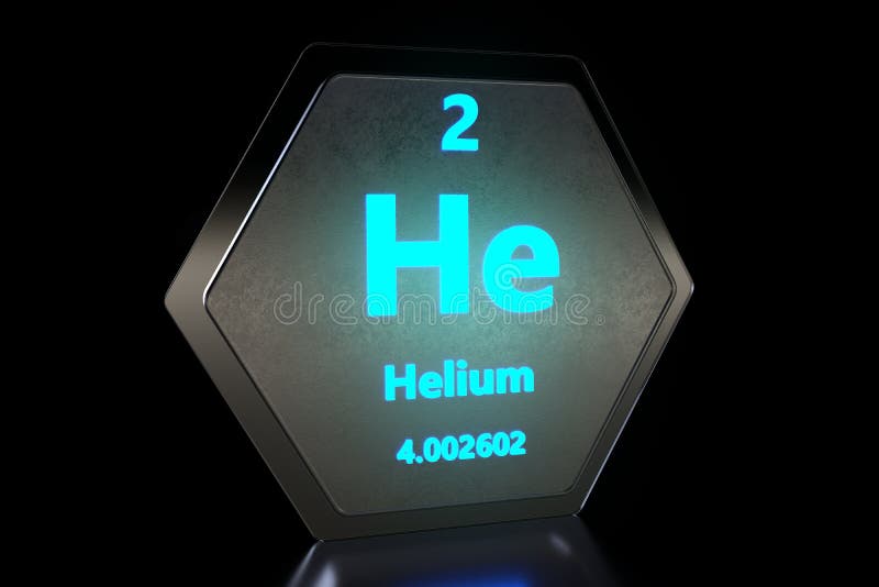 Helium Chemical Element Periodic Table Symbol Stock Illustration ...