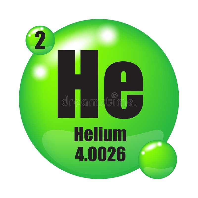 Helium Element Icon. Atomic Number Two. Periodic Table Symbol. Glossy ...