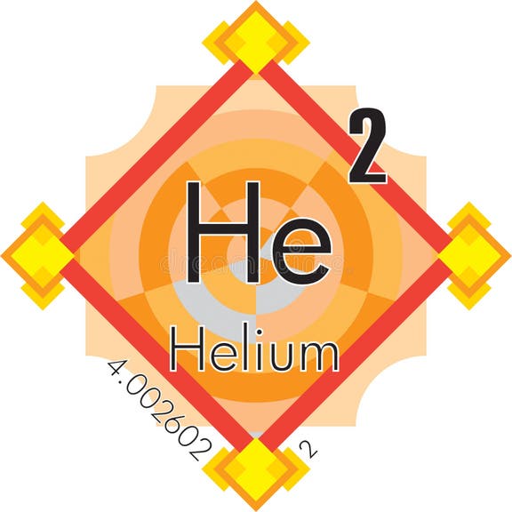 Helium Form Periodic Table of Elements Stock Vector - Illustration of ...