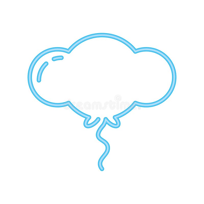 Helium neon balloon cloud stock vector. Illustration of glowing - 291456630