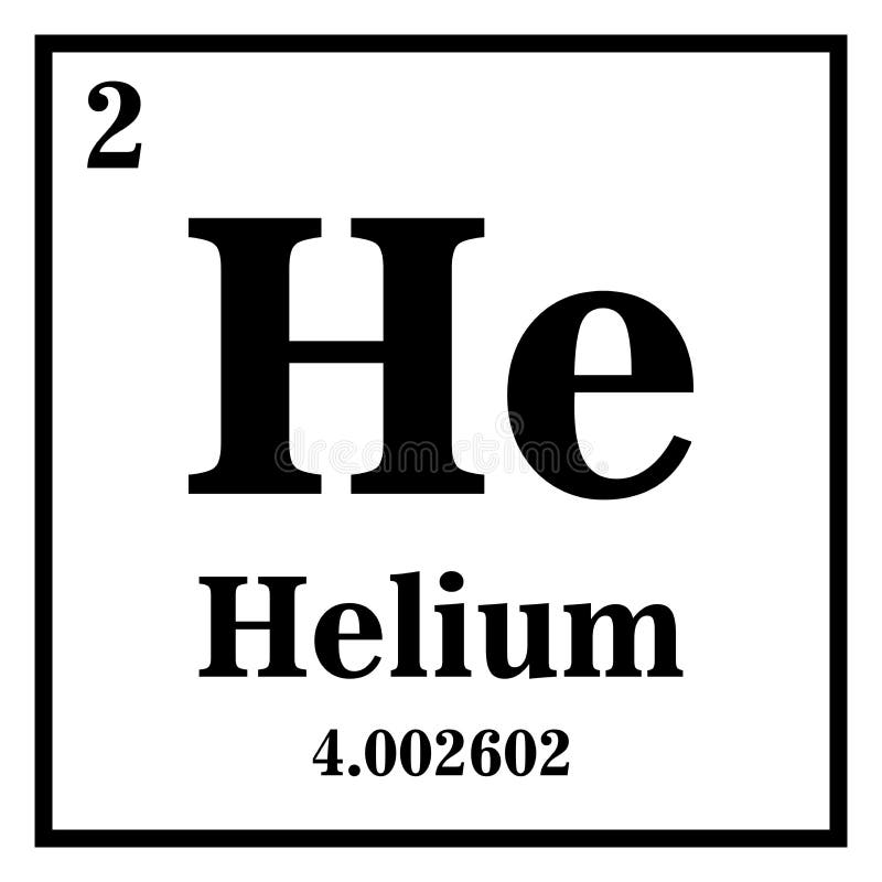 Helium Groß Auf Periodensystem Mit Ordnungszahl, Symbol Und Gewicht Mit ...