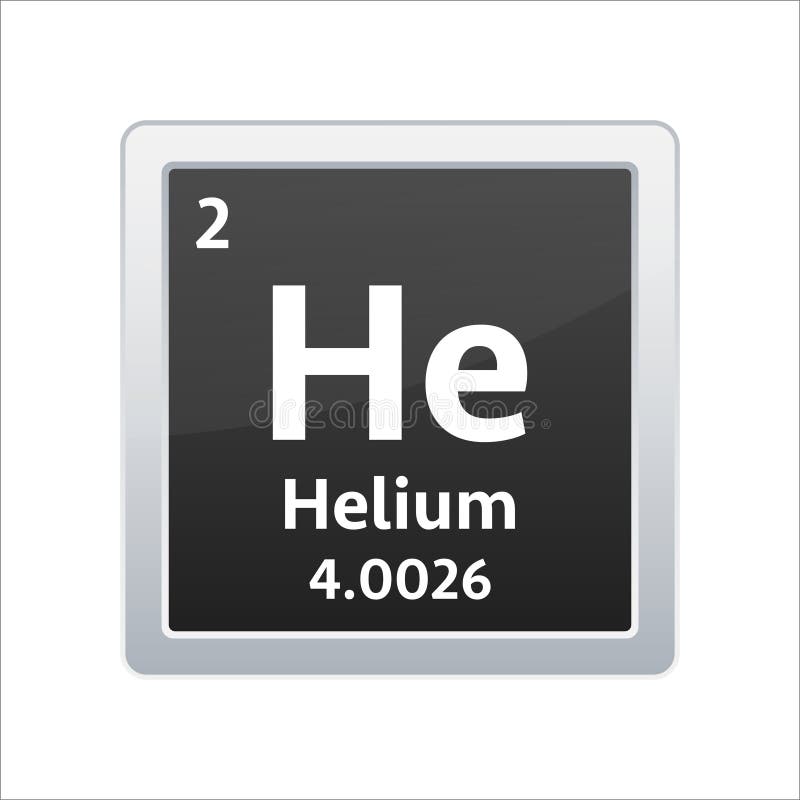 Helium Symbol. Chemical Element of the Periodic Table. Vector Stock ...