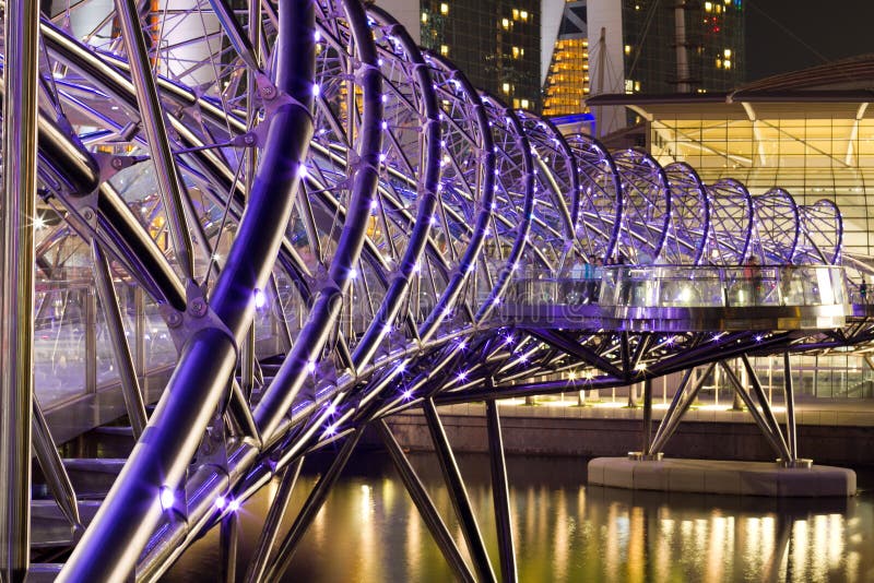 The Helix Bridge editorial stock image. Image of spiral - 19466939