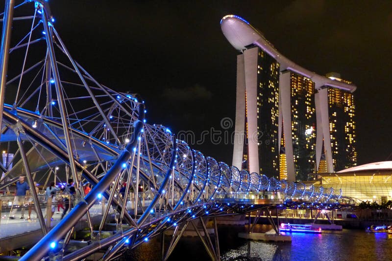 Helix Bridge editorial photography. Image of landmark - 67751952