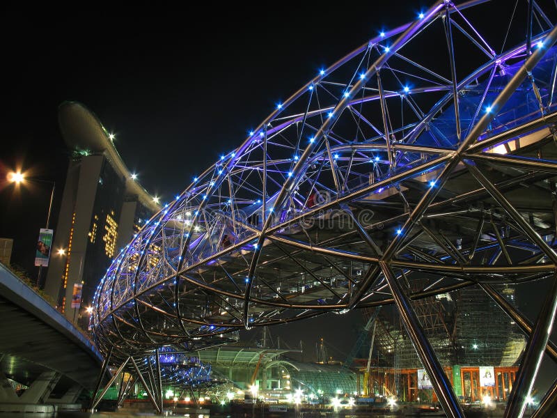 The Helix bridge opens editorial photography. Image of structure - 13999432