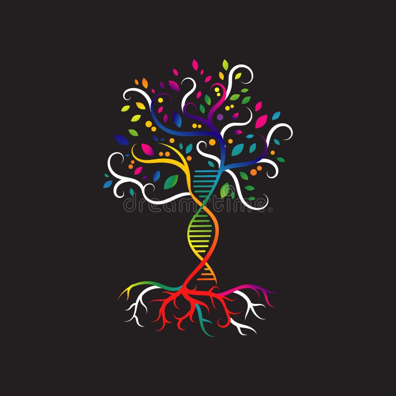 Helix Dna Tree Logo Design Vector Icon. Simple Sign Nature DNA Strand ...
