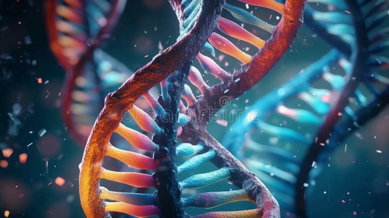 Helix Human DNA Structure, Concept of Biochemistry with Dna Molecule on ...