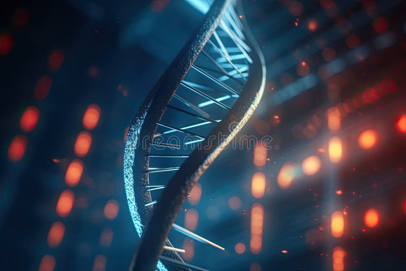 Helix Human DNA Structure. Science, Biotechnology Stock Illustration ...