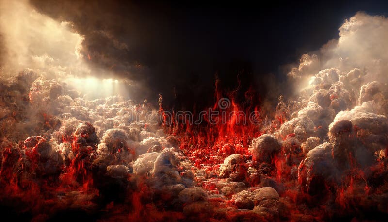 Hell Abstract Background. AI Generated. Stock Illustration ...