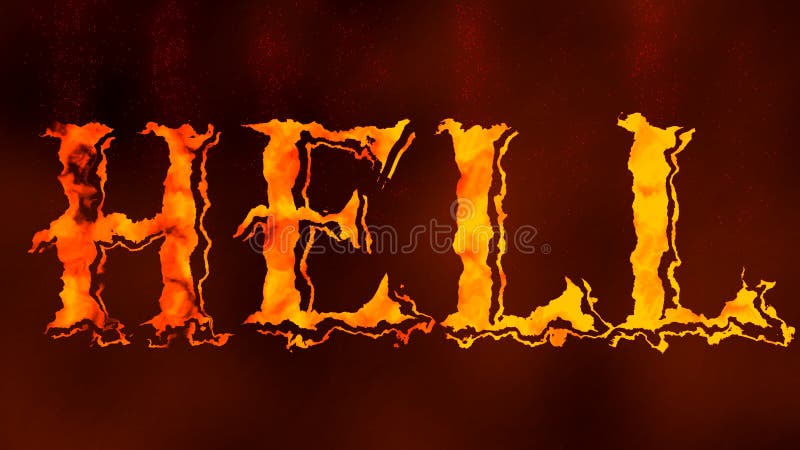 Hell Burning in Flames Concept Illustration Stock Illustration ...