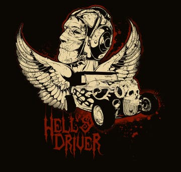 Hell driver stock vector. Illustration of biker, pilot - 30515152