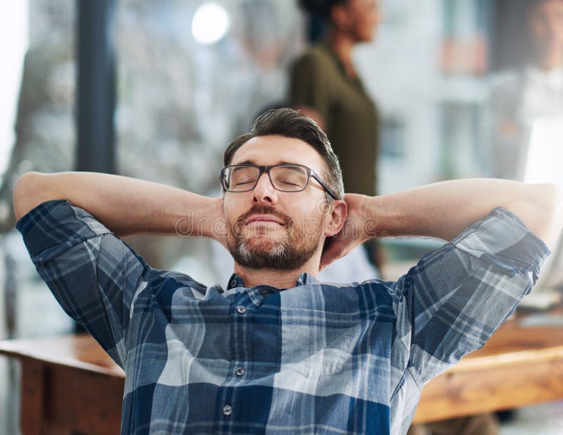 Hell Feel Boosted Again after a Quick Break. a Mature Businessman ...