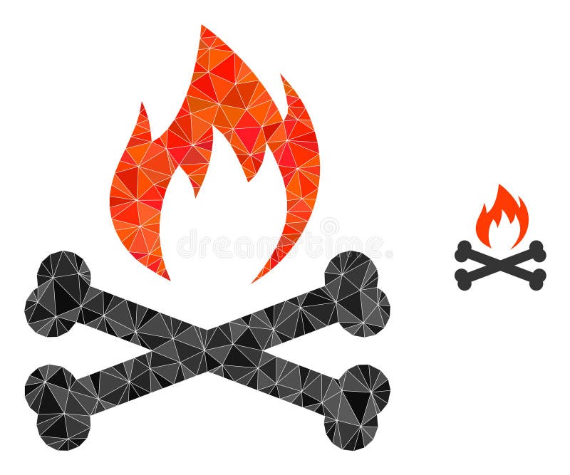 Fire and Bones Logo for Firemen. Flames and Crossbones Logo Stock ...
