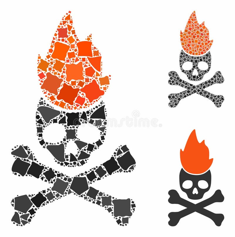 Hell Fire Composition Icon of Humpy Items Stock Illustration ...