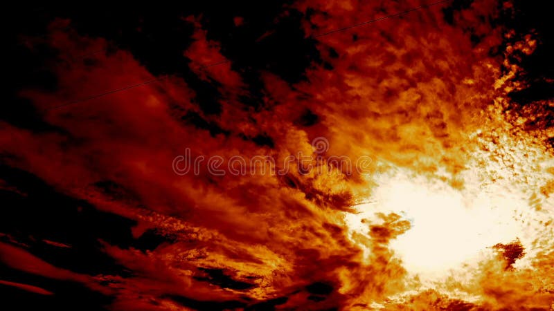 Hell Fire Sky and Clouds stock video. Video of evil - 157087061