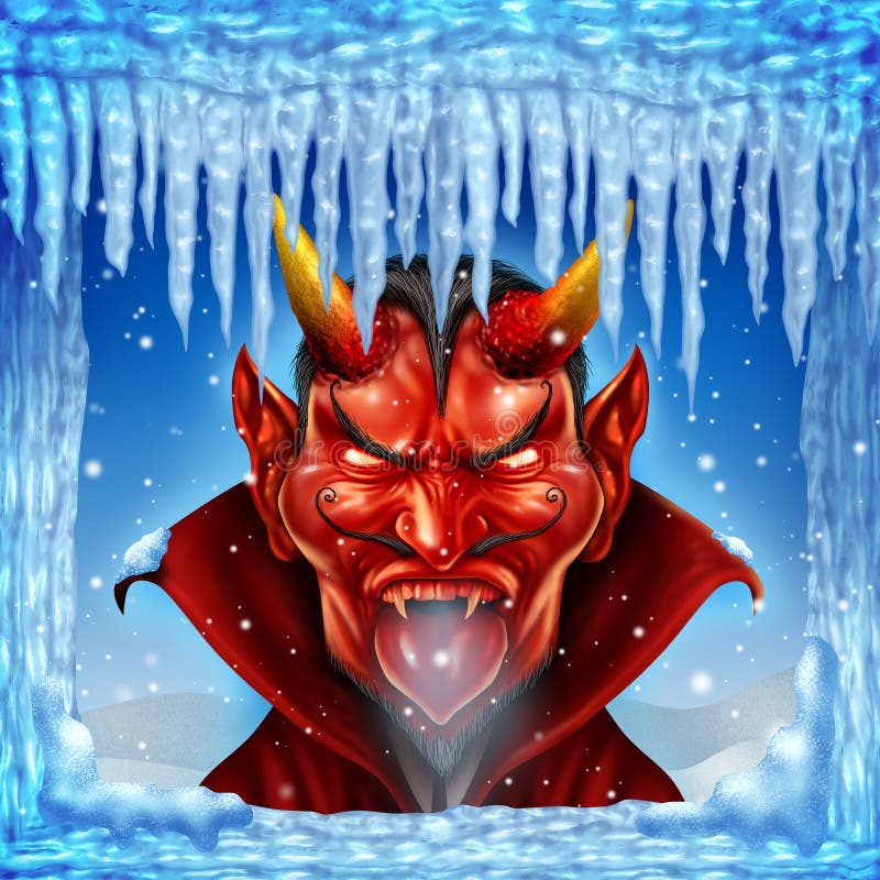 When Hell Freezes Over stock illustration. Illustration of frigid ...