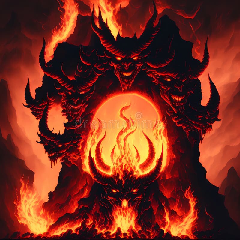 Hell Gate, Generative AI Illustration Stock Illustration - Illustration ...