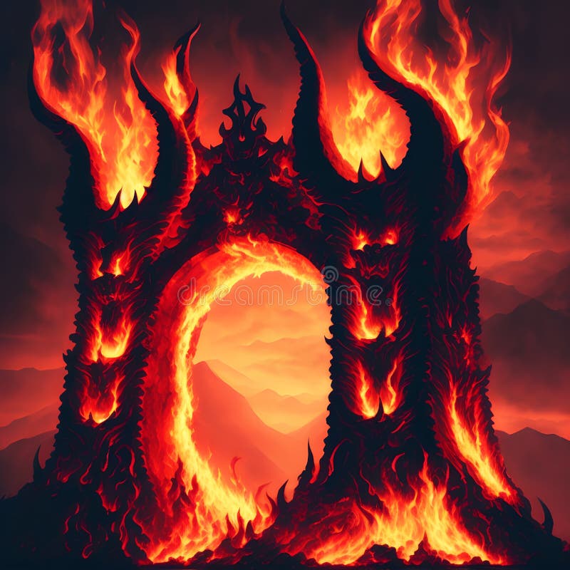 Hell Gate, Generative AI Illustration Stock Illustration - Illustration ...