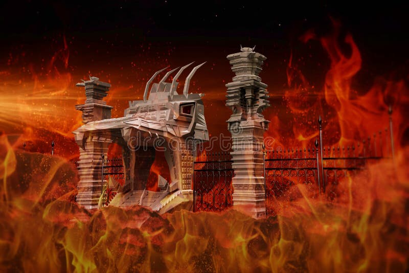 Hell gate stock illustration. Illustration of death, dark - 53984287