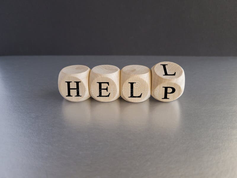 Hell or Help Symbol. Turned a Cube and Changes the Word Hell To Help ...