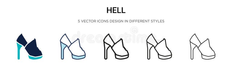 Hell Icon in Filled, Thin Line, Outline and Stroke Style. Vector ...