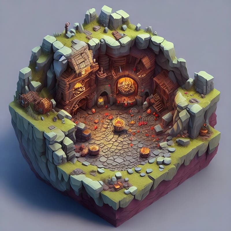 Hell Isometric Island Stock Illustrations – 4 Hell Isometric Island ...