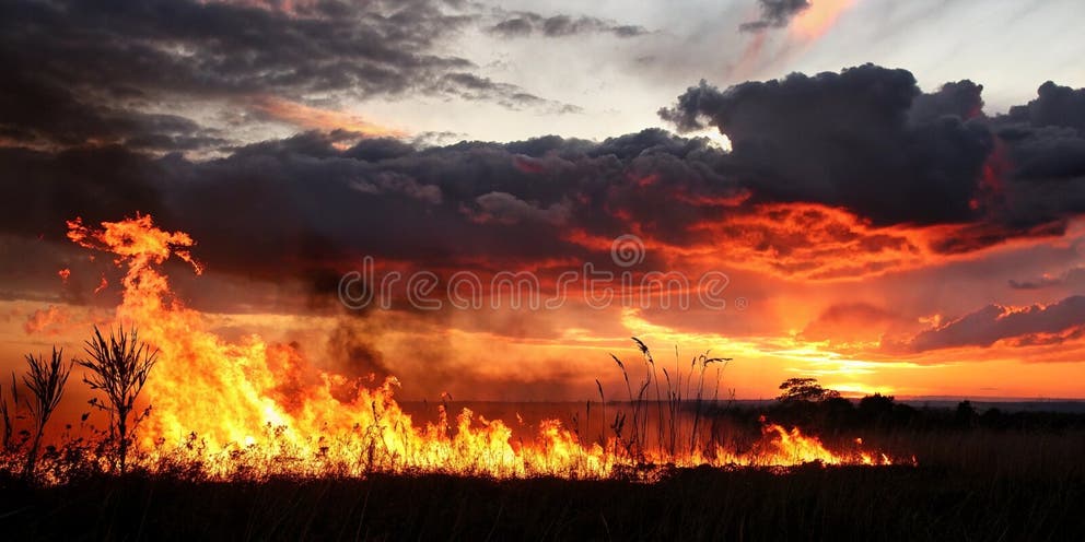 Hell S Fire - Flames and Sunset Stock Illustration - Illustration of ...
