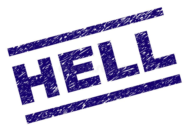 Scratched Textured HELL Stamp Seal Stock Vector - Illustration of ...