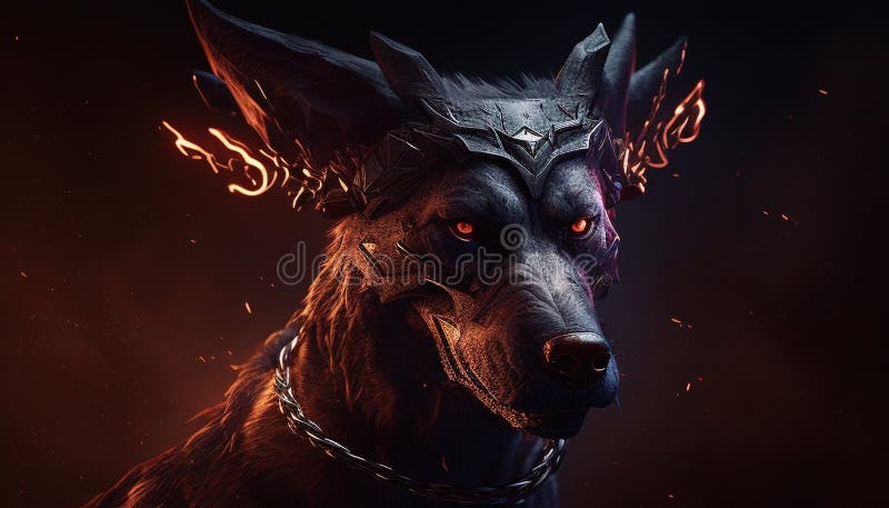 Hellbound, Digital Art Illustration, Generative AI Stock Illustration ...