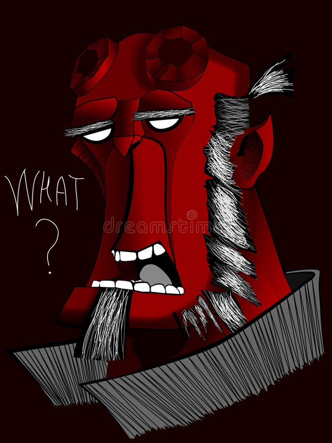 Hellboy Movie Comix Cartoon Character Hero Stock Vector - Illustration ...