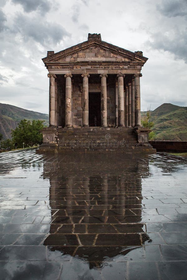 The Hellenic Temple of Garni in Armenia Stock Photo - Image of historic ...