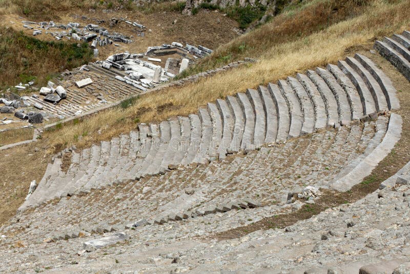The Hellenistic Theater in Pergamon Stock Photo - Image of acropolis ...