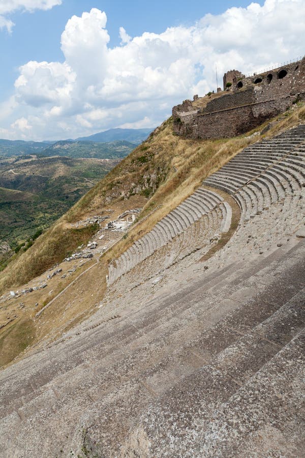 The Hellenistic Theater in Pergamon Stock Photo - Image of archeology ...
