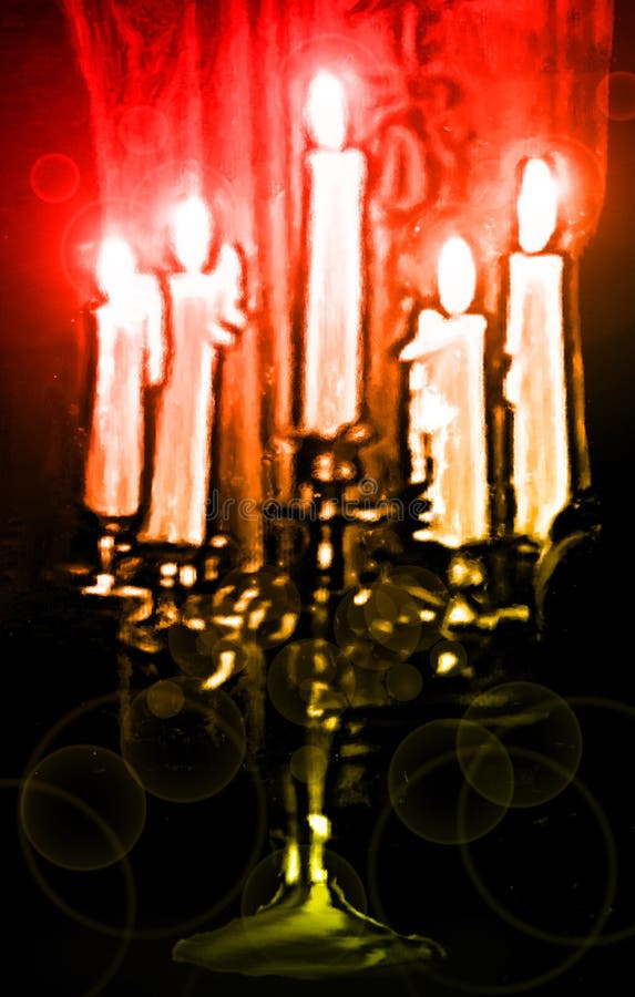 Heller Digitaler Anstrich Der Kerze Stockfoto - Bild von leuchte ...