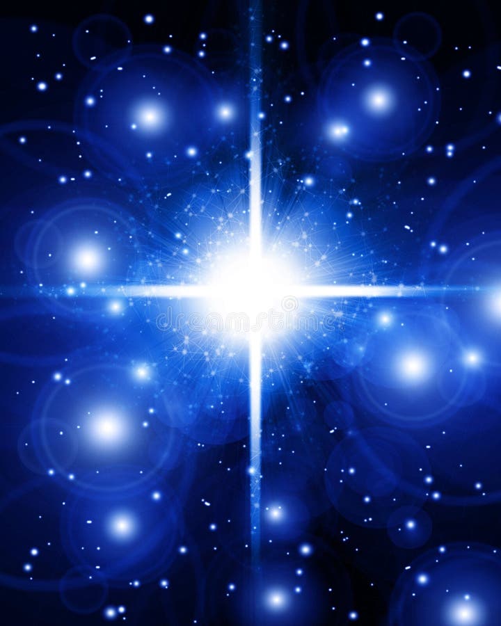 Heller funkelnder Stern stock abbildung. Illustration von platz - 4547800