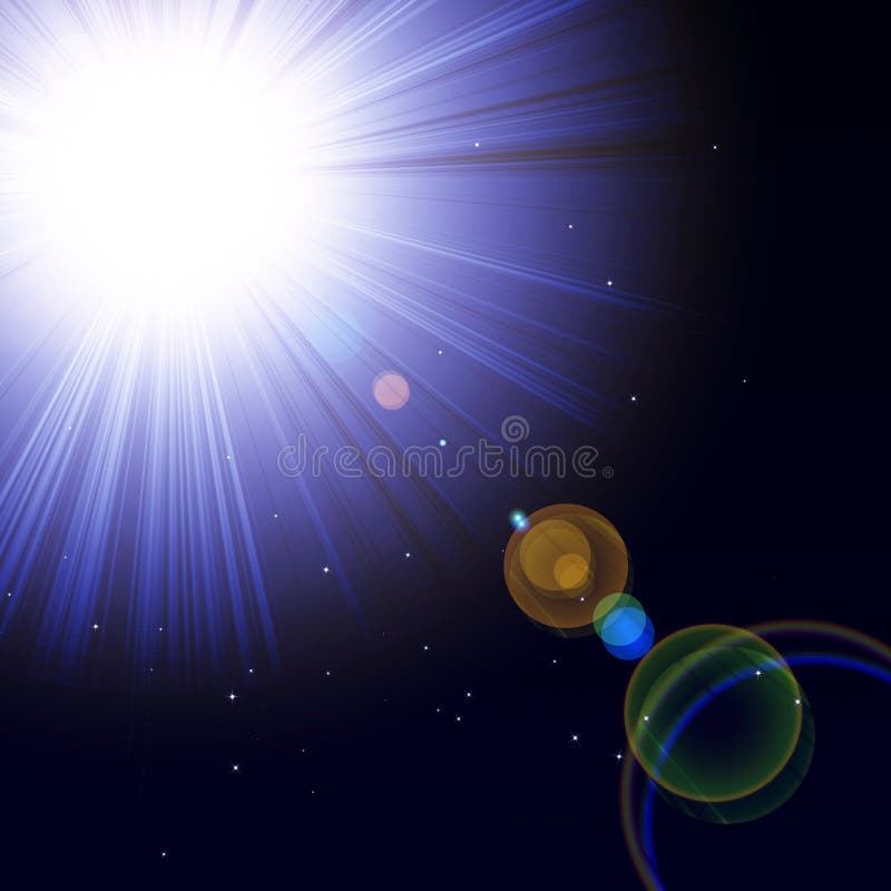 Heller funkelnder Stern stock abbildung. Illustration von dunkel - 4883385