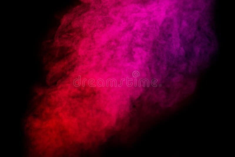 Heller Roter Und Rosa Rauch Lokalisiert Auf Schwarzem Hintergrund ... Heller Roter Und Rosa Rauch Lokalisiert Auf Schwarzem Hintergrund ...