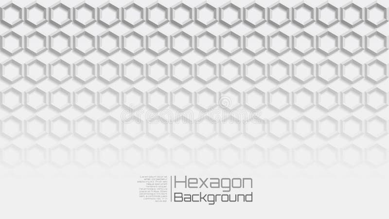 16:9 Helles Grey Geometric Horizontal Hexagon Background Vektor ...